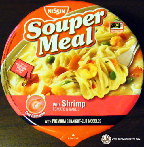#350: Nissin Souper Meal Tomato & Garlic Shrimp with Premium Straight ...