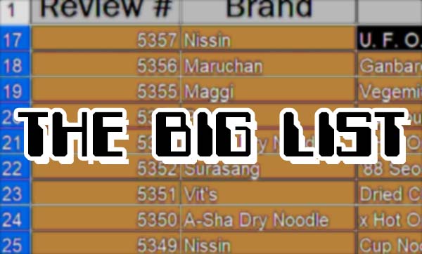 The Big List - Major Update 2025.11.21 - THE RAMEN RATER